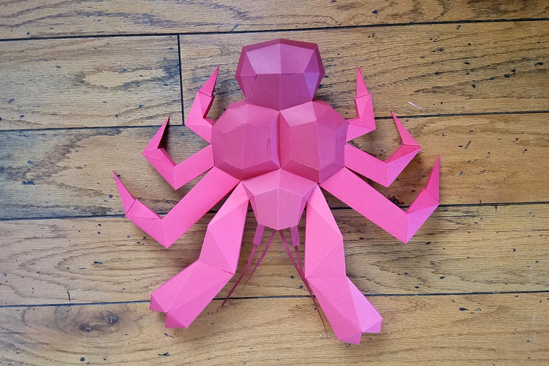 DIY Papercraft Coconut Crab,low Poly Crab,papercraft Crab Model,lowpoly ...