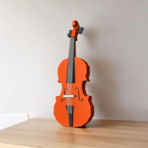 DIY Papercraft Violin, 3d Papercraft, Violin Charm, 3d Origami Models ...