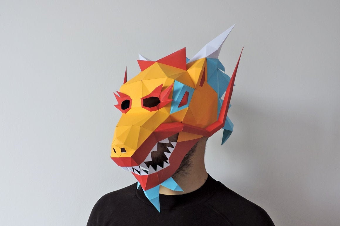 Chinese Dragon Mask Template