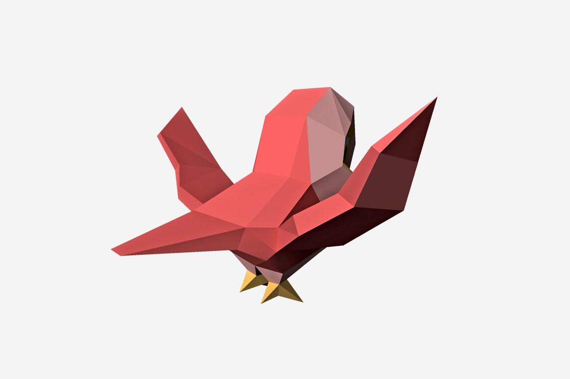 DIY Papercraft Sparrow Birdlowpoly Toon Bird lowpoly - Etsy