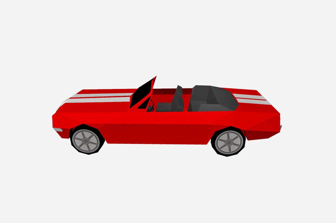 DIY Papercraft convertible CarPaper sports car3d - Etsy España