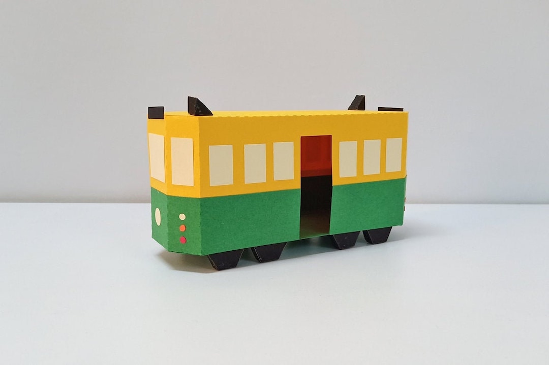 DIY Papercraft Tram,low Poly Papercraft Train,printable Tram,printable ...