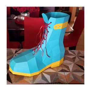 Combat Boots Women,papercraft Shoe,paper Boots,pdf Templates,3d ...