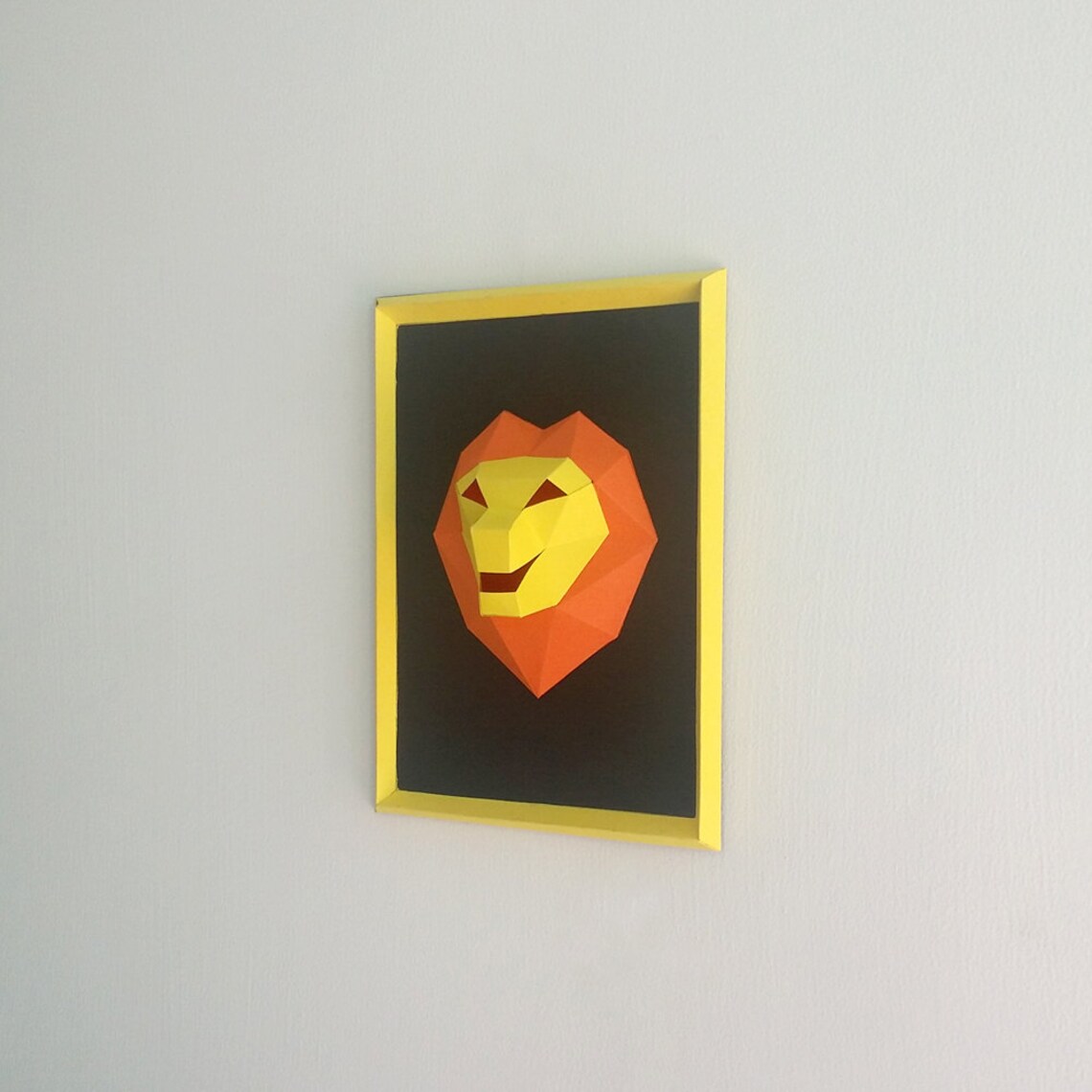 DIY Baby Lion Frame Smiling Lion Papercraftwall Mount - Etsy
