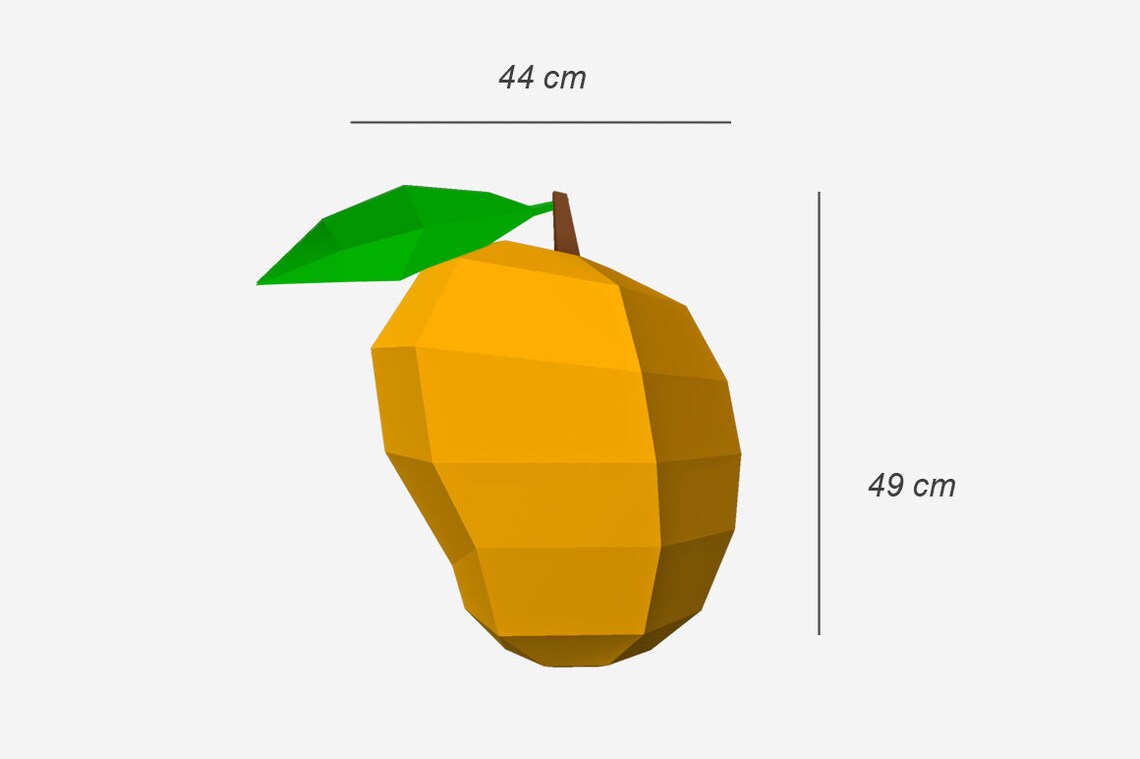 DIY Papercraft Mango Fruitkitchen Propsfruit - Etsy