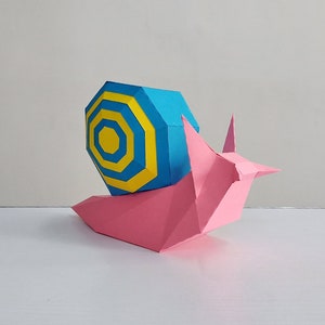DIY Papercraft Snail Model, Low Poly Snail Sculpture (PDF Pattern) - Etsy