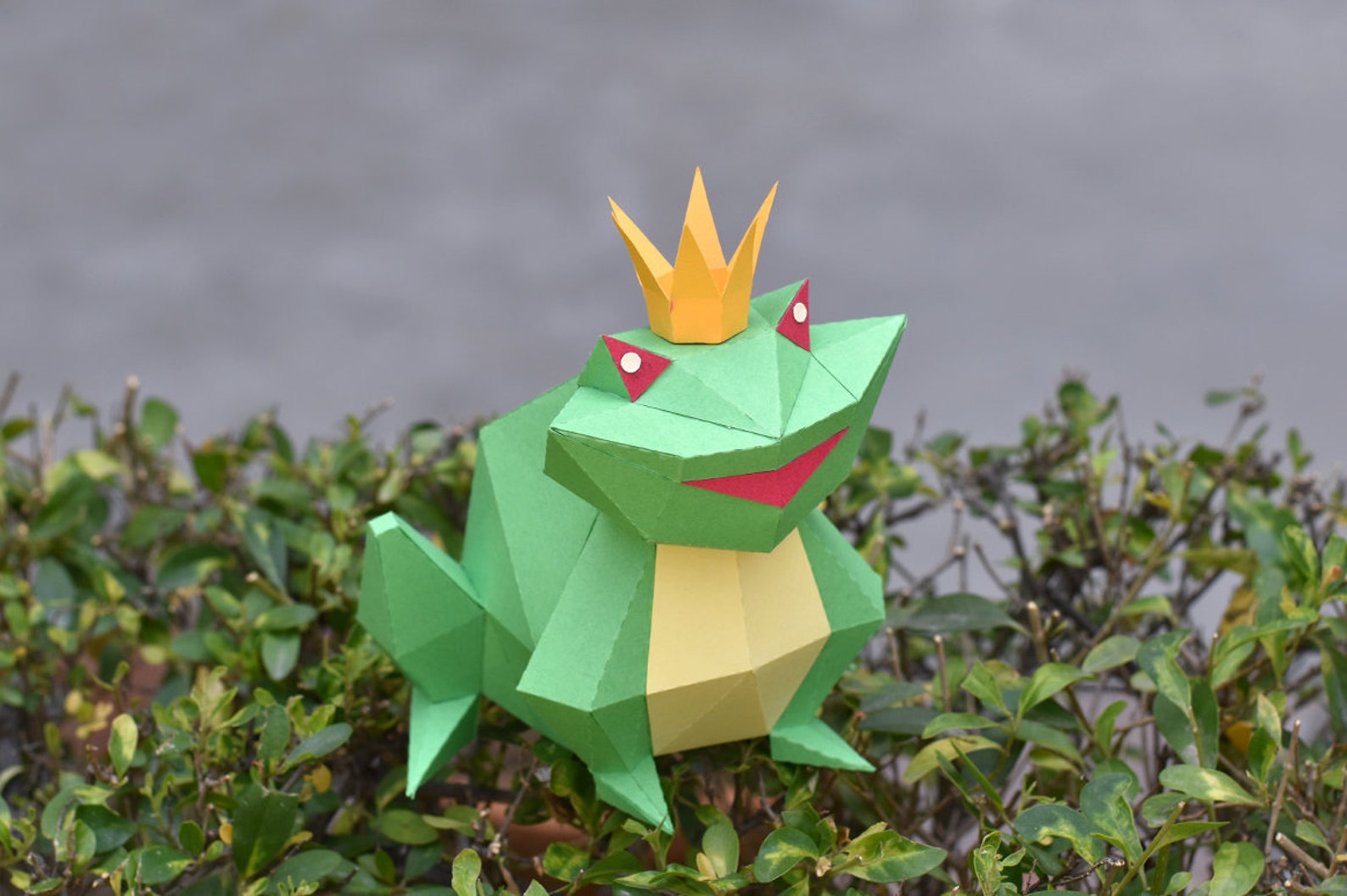 DIY Papercraft Frog Princelow Poly Frog Modelfrog - Etsy