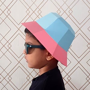 DIY Papercraft Bucket Hat, 3d Cap Templates, Hat Pattern, Hat Print ...