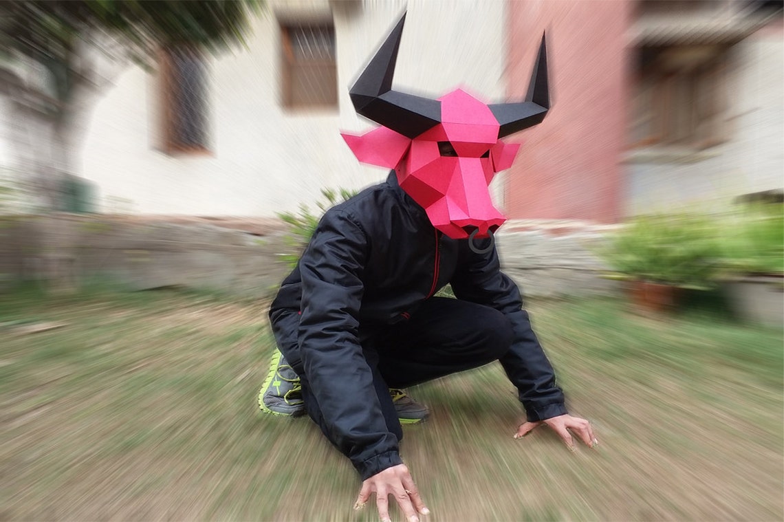 DIY BULL Maskparty Maskfancy Costumehalloween - Etsy Australia