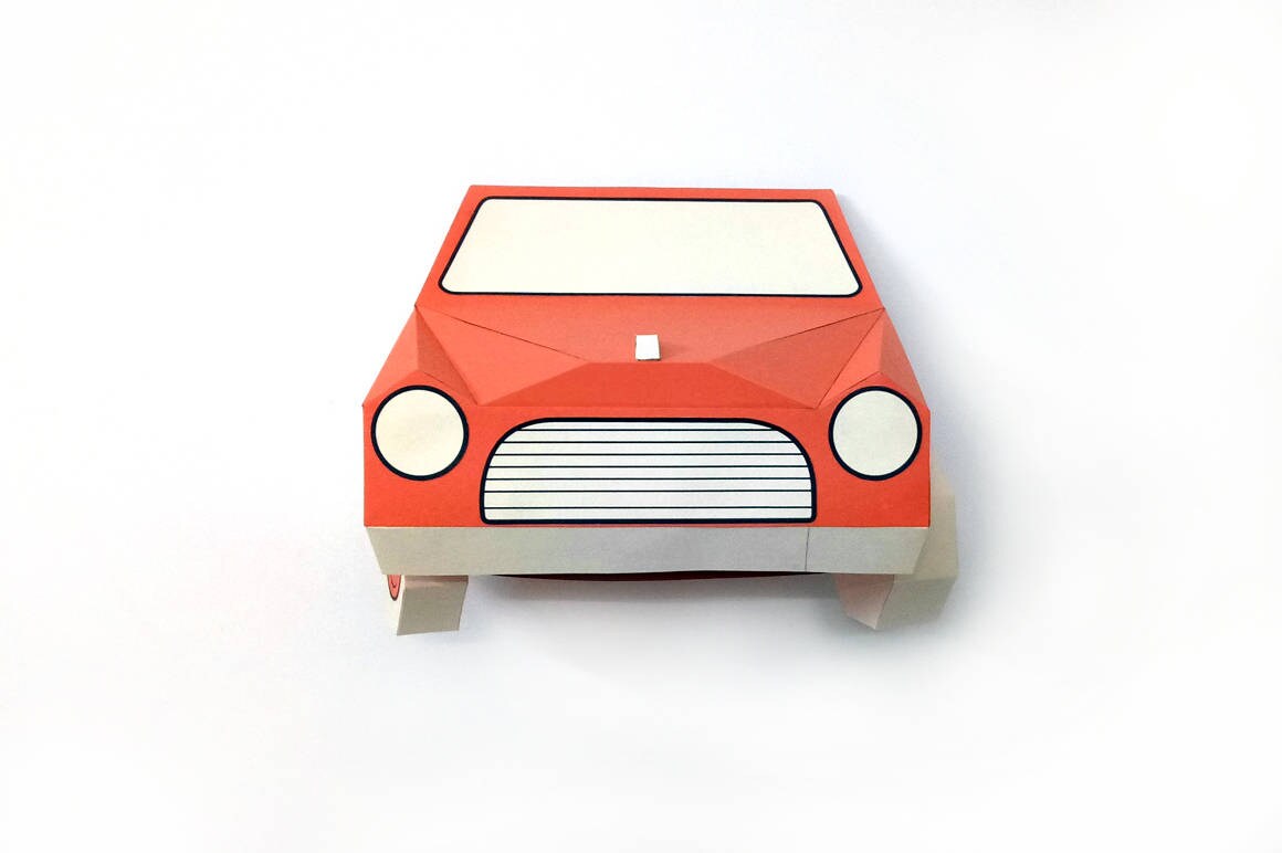 DIY Papercraft Car front wall decorwall mount3d wall | Etsy