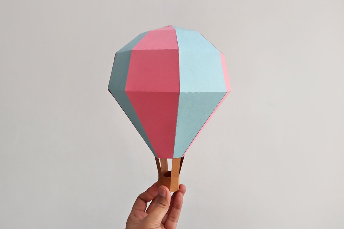 DIY Papercraft Hot Air Balloon Decorationspaper | Etsy