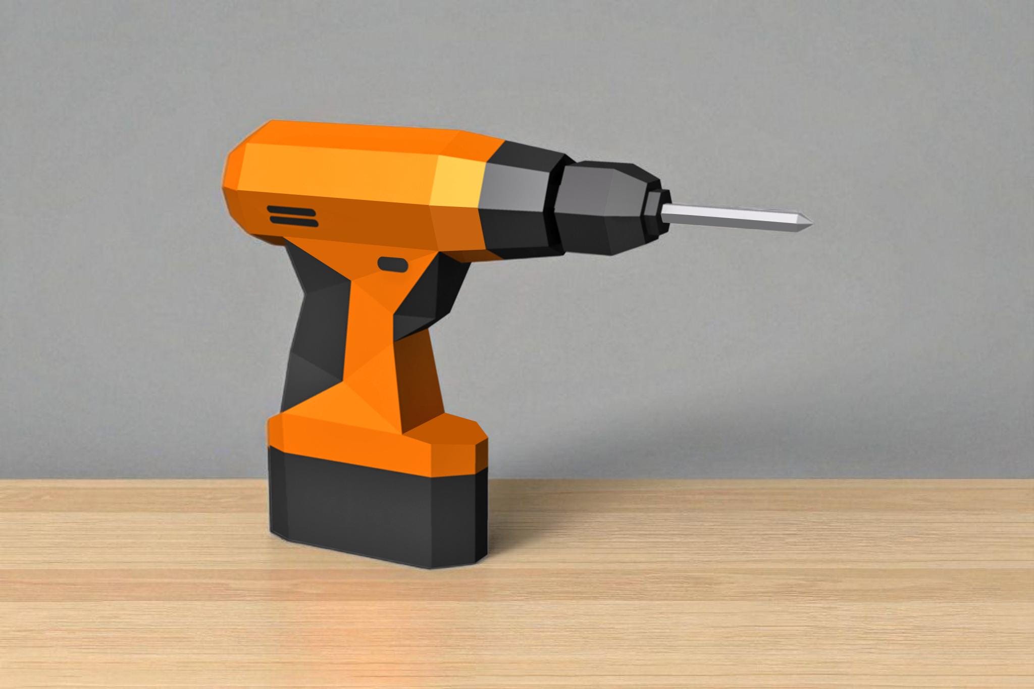 DIY Papercraft Drill Machine Model, PDF Pattern - Etsy