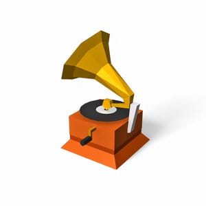 DIY Papercraft Gramophone, Vintage Style (digital Files) - Etsy