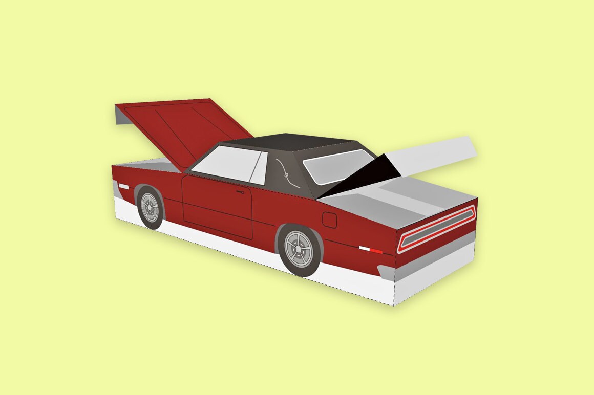 DIY Printable Car Favorgoodies Boxpapercraft Cargift - Etsy