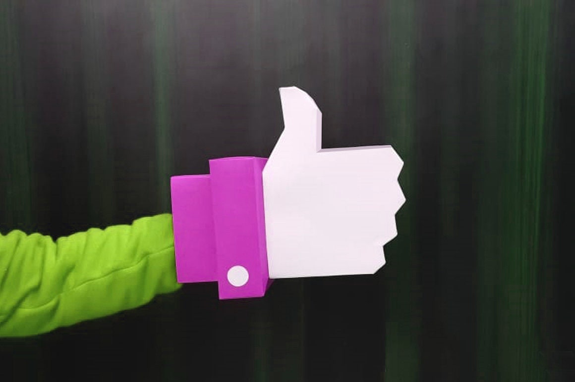 DIY Papercraft Thumbs Upcheer up Signall the Best Signhand - Etsy