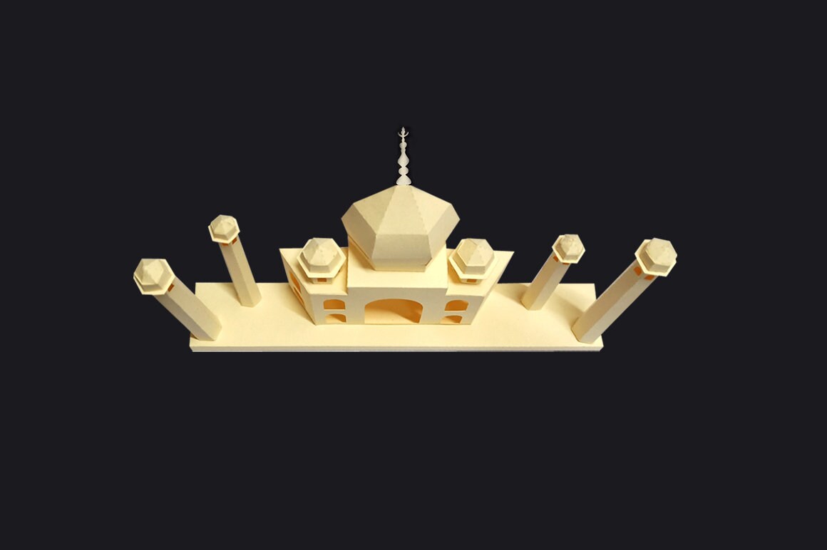 DIY Papercraft Taj Mahal Model,lowpoly Taj Mahal Art,printable Taj ...