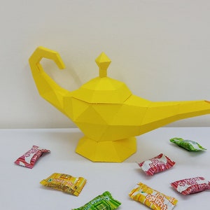 DIY 3D Genie Lamp Papercraft Template (digital Download) - Etsy