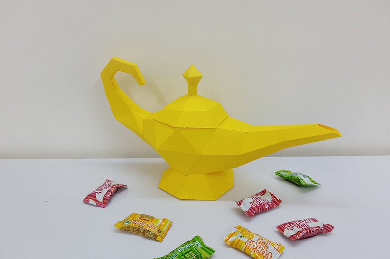 DIY Genie Lamp Papercraft, 3D Printable Template (digital Download) - Etsy