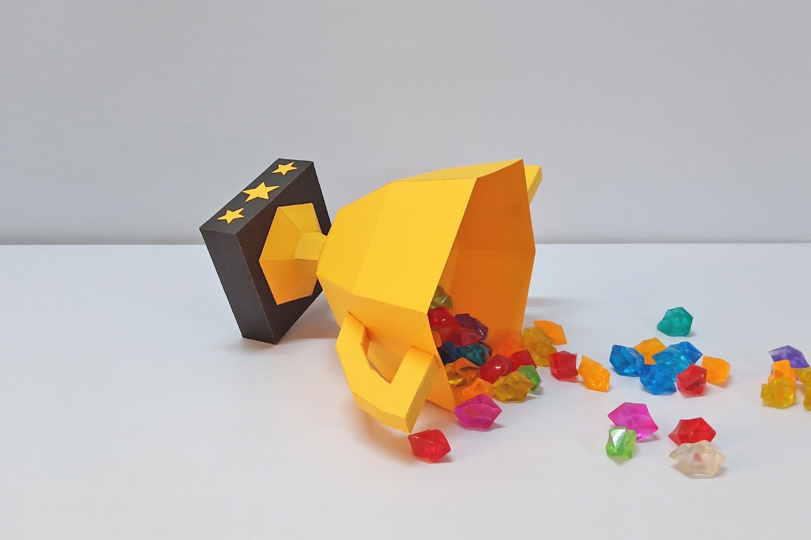 DIY Trophy Cup Favorpapercraft Trophytrophy Hockeygift - Etsy