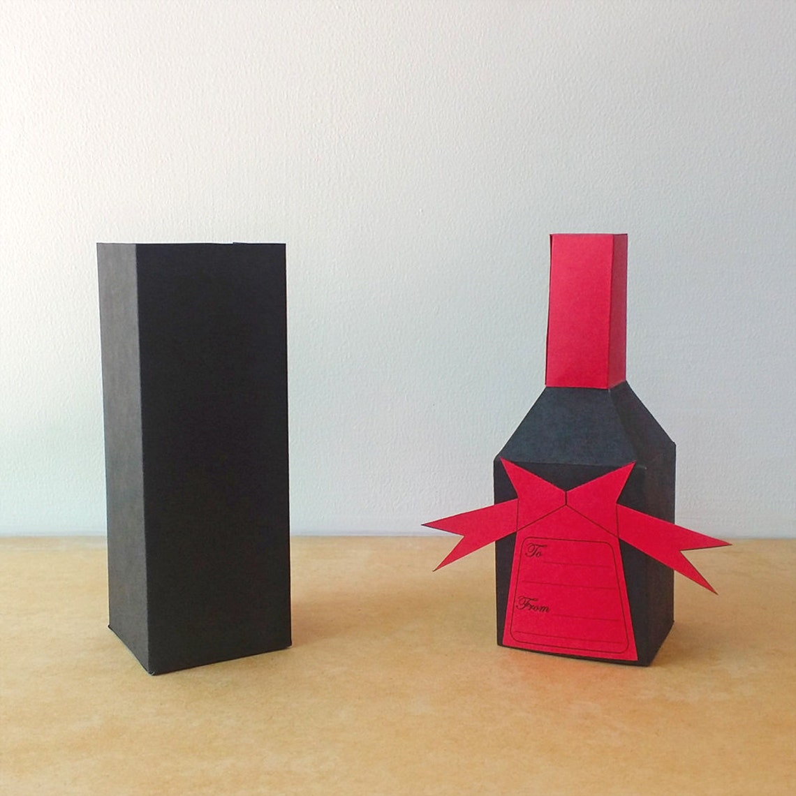 DIY Papercraftswine Bottle Party Favorbottle - Etsy