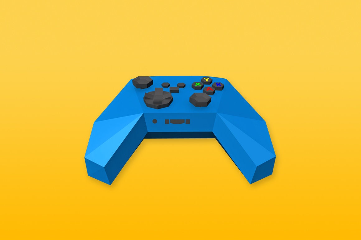 Papercraft Gamepad, 3D Game Controller, Virtual Reality Prop (digital ...
