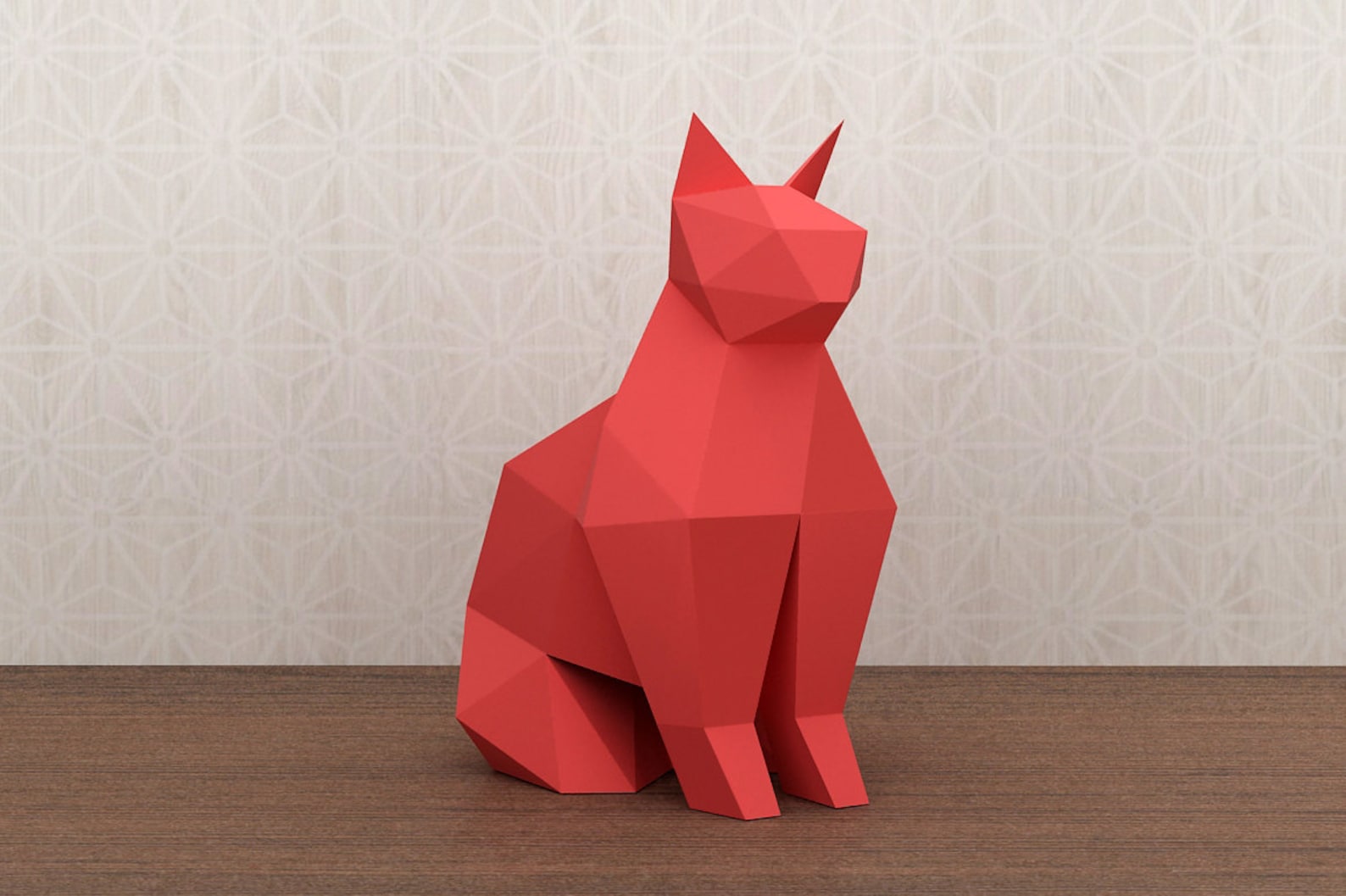 DIY Papercraft Cat Modellowpoly Cat Sculpturepapercraft - Etsy