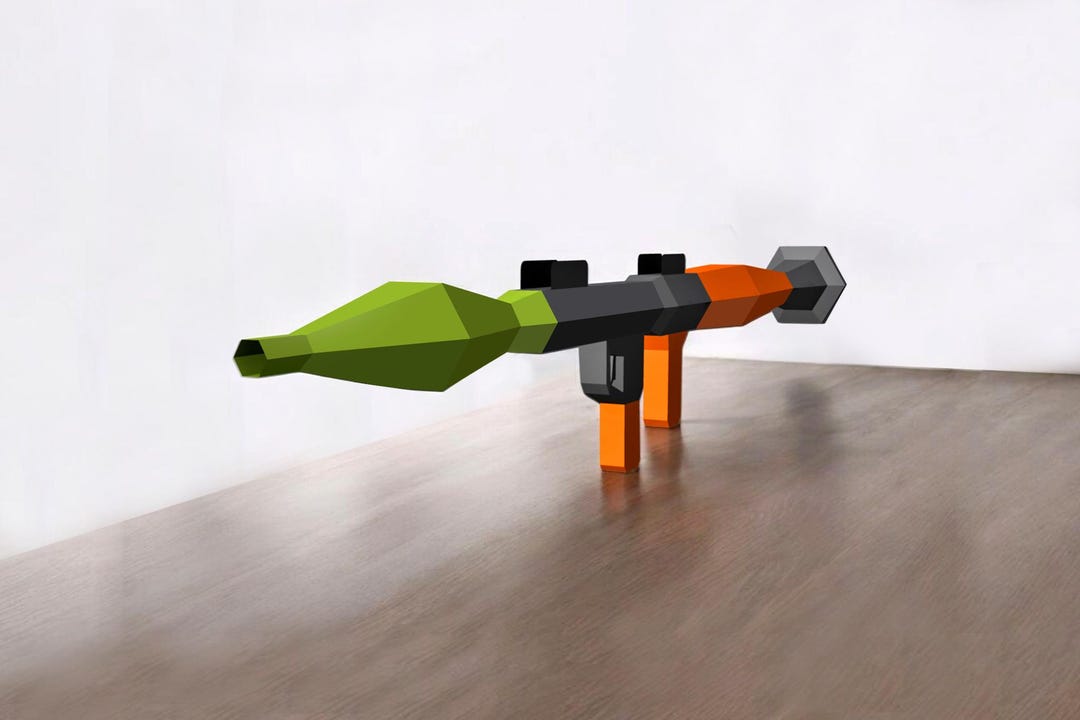 Papercraft Rocket Launcher, 3d Rocket Launcher Png, Papercraft Military ...