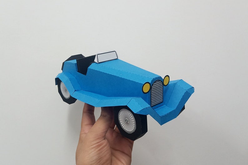 DIY Papercraft Vintage Carpaper Car3d Papercraftlow Poly | Etsy Canada