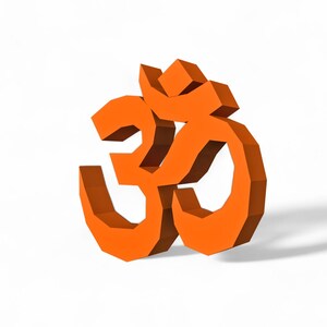 DIY Papercraft OM Wall Art, 3d Om Symbol, Temple Decor, Om Png, Om Wall ...