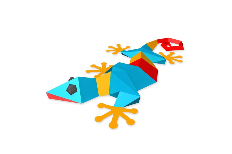DIY Papercraft Geckopapercraft Lizardgrcko Dxfgecko - Etsy