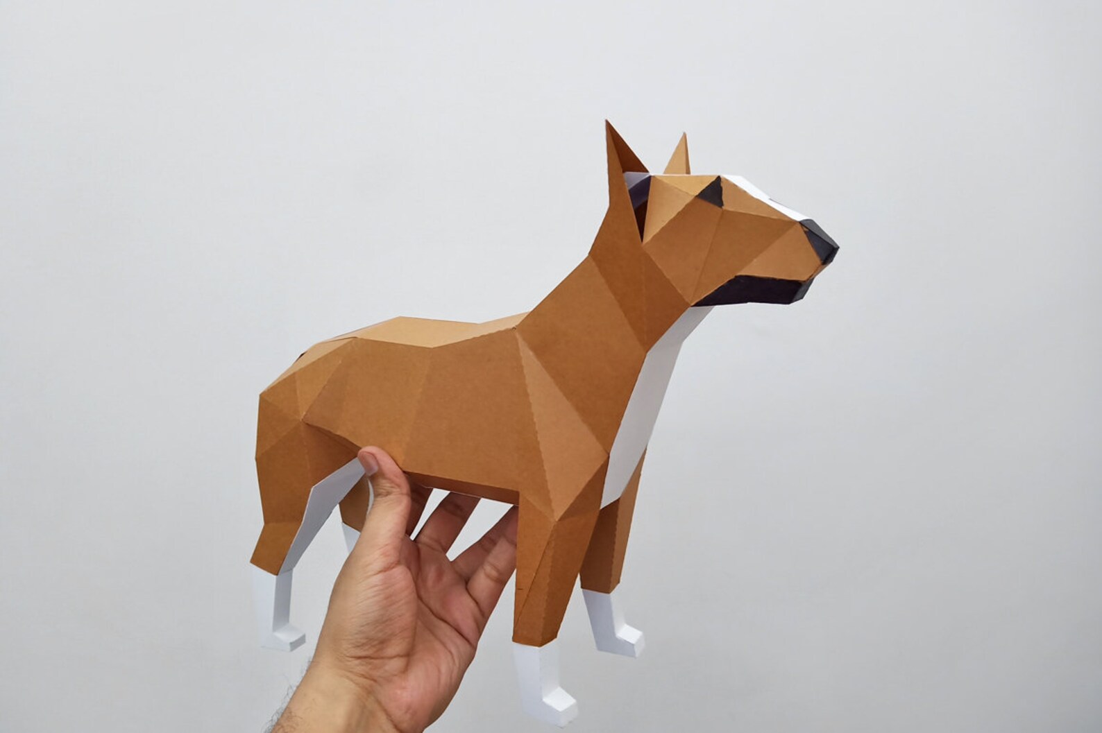 DIY Bull Terrier Papercraft Bull Terrier 3d Papercraft - Etsy