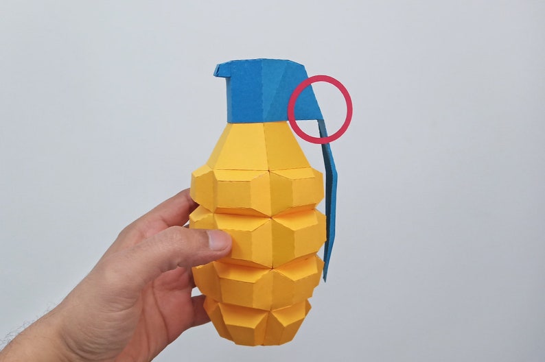 DIY Papercraft Hand Grenade Favor,hand Grenade Model,paper Toy,party ...