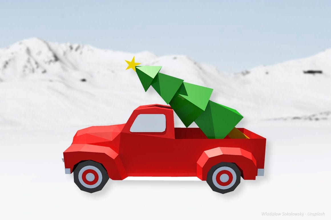 DIY Christmas Truck & Tree Decorchristmas Treechristmas - Etsy
