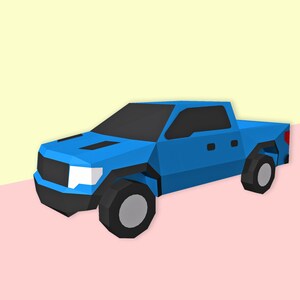 DIY Papercraft Pickup Truck,printable Truck Favor,3d Origami,party ...