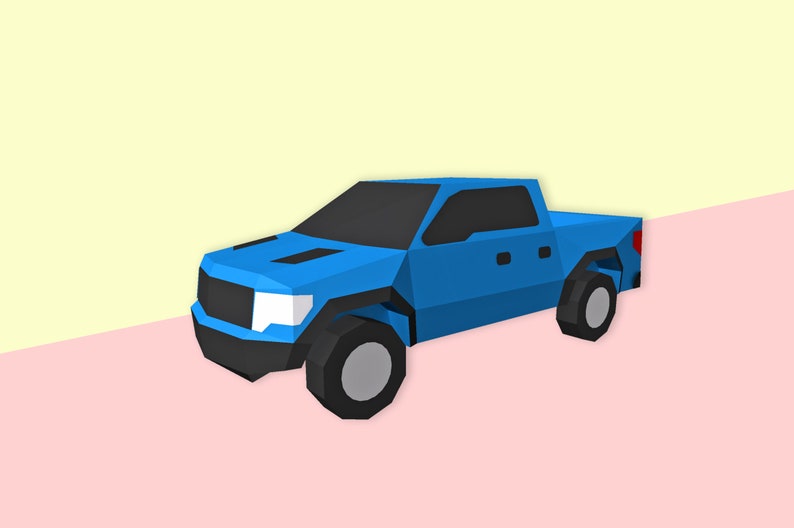 DIY Papercraft Pickup Truckprintable Truck Favor3d - Etsy
