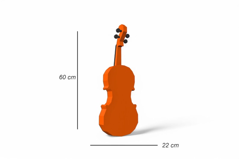 Papercraft Violin, 3D Origami Model (pdf, Dxf, Eps, Png, Jpg) - Etsy