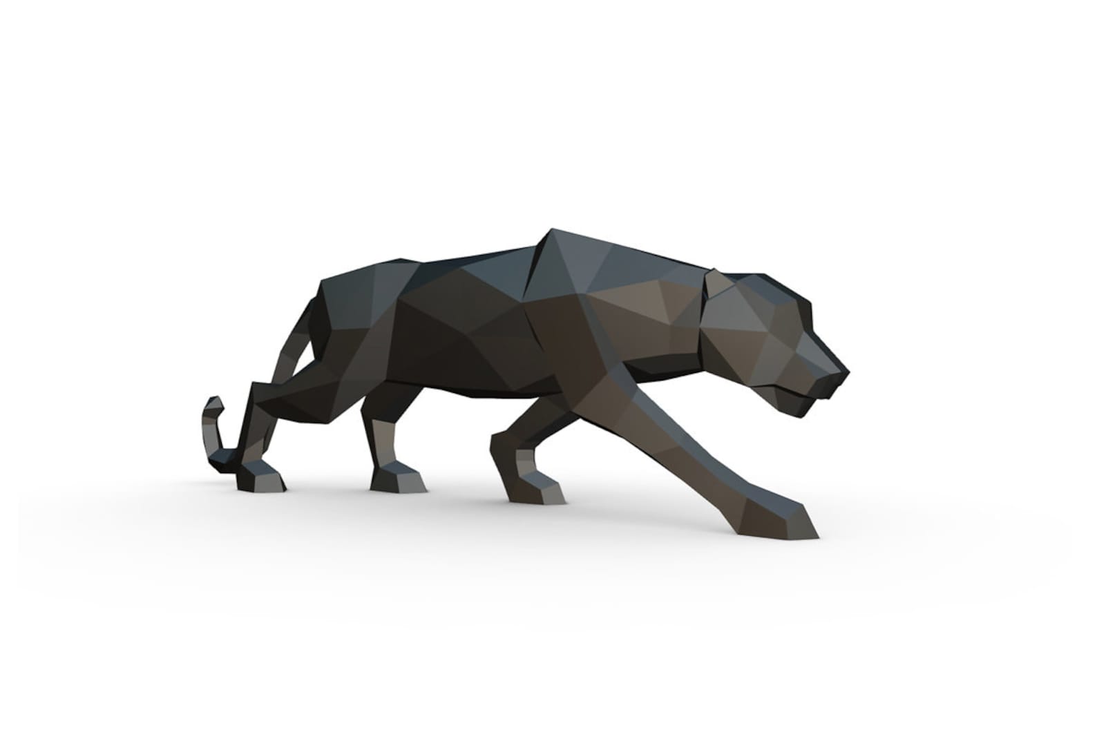 DIY Papercraft Panther Sculpture,panther Svg,lowpoly Panther Model ...