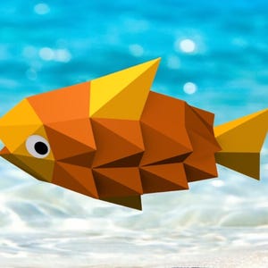 DIY Papercraft Whale, Papercraft Fish, Koi Fish Toys, Printable Fish ...