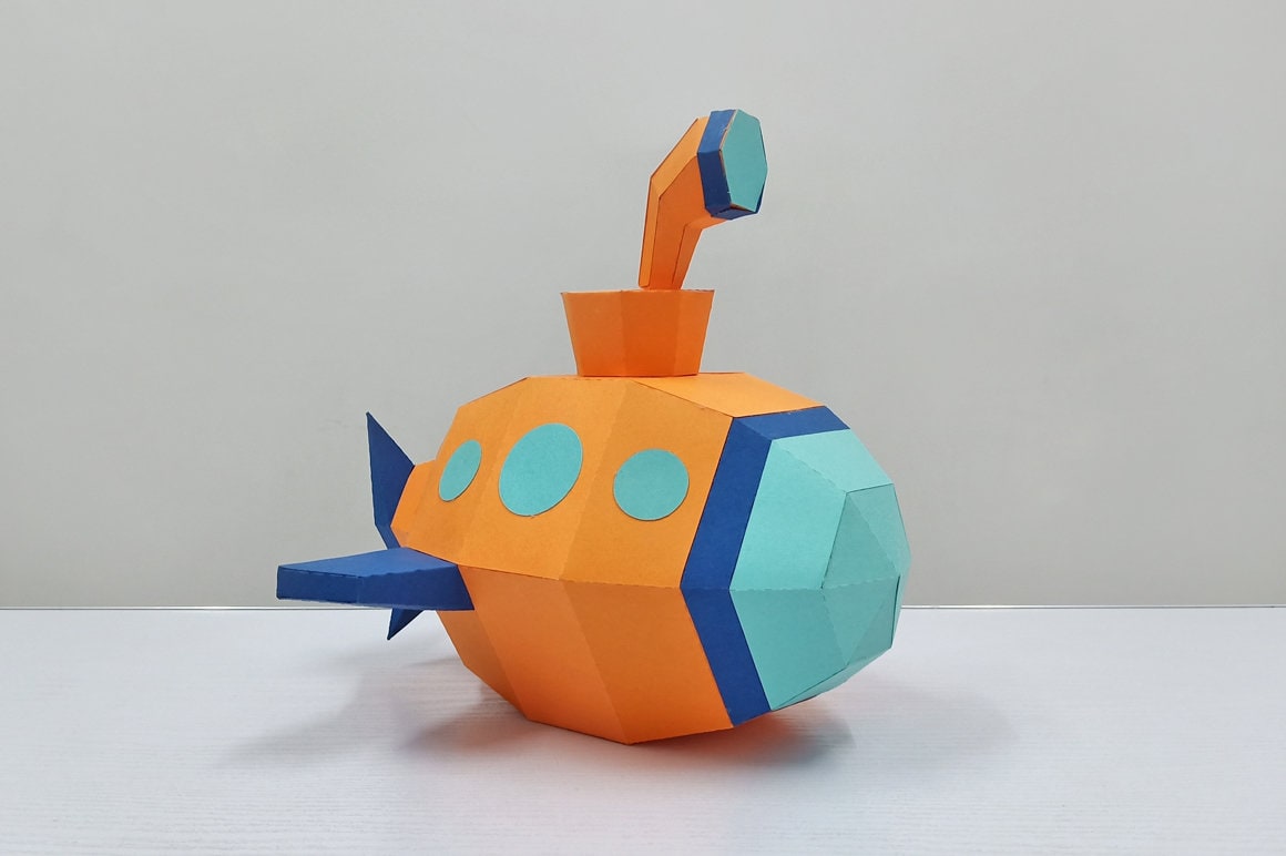 DIY Submarine Papercraft nursery Decorbabyshower | Etsy