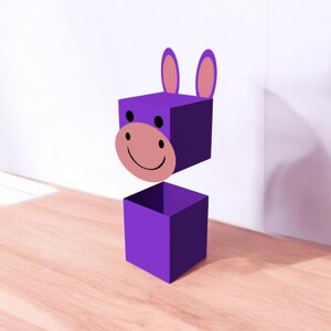 DIY Papercraft Hippo Favor Box, Lowpoly Hippo Papercraft, Hippo Gifts ...