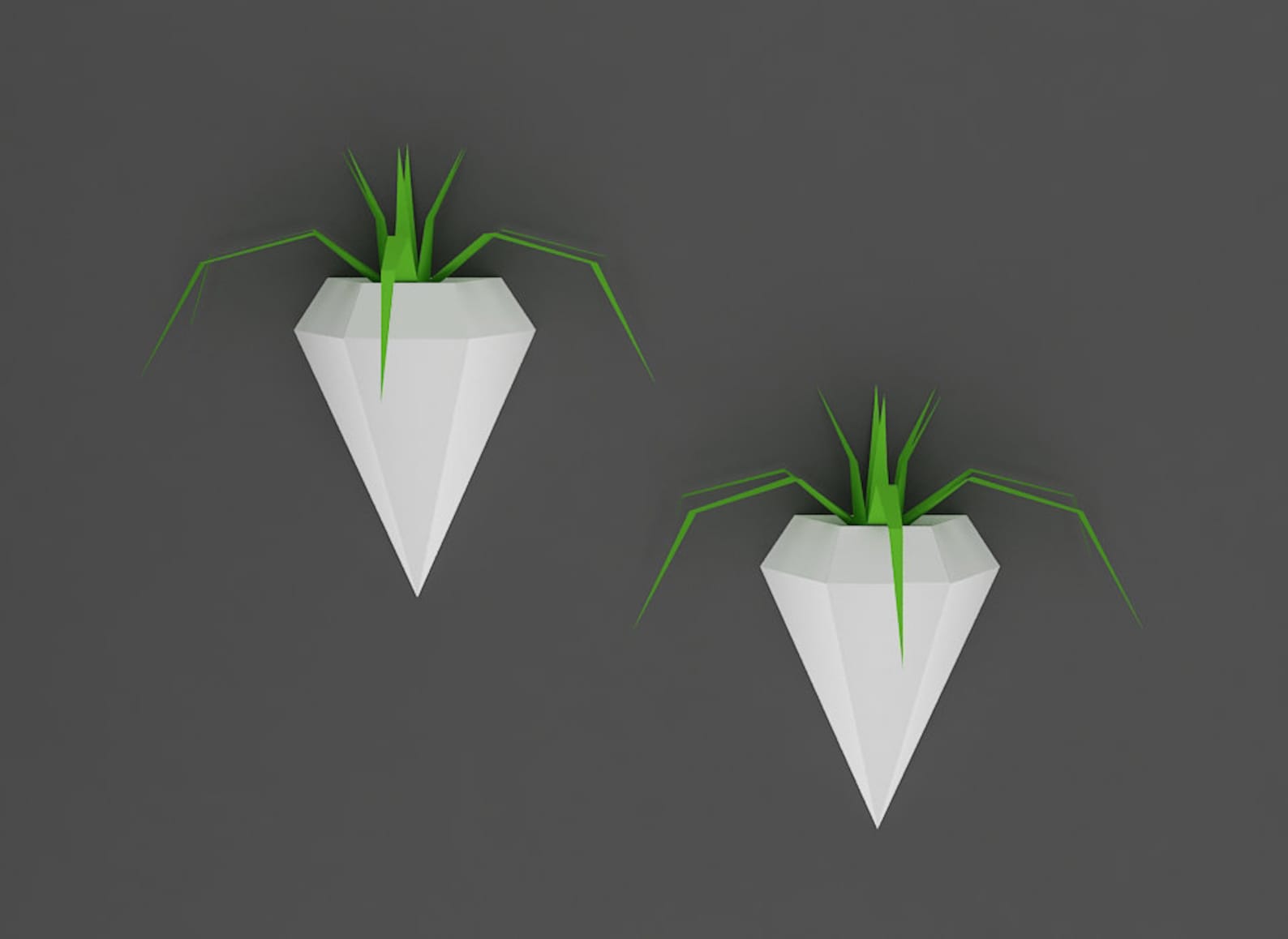 DIY Wall Mount Diamond Planterwall Decorationplanterspaper - Etsy