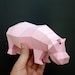 DIY Papercraft Hippo Sculpture,3d Papercraft,papercraft Sculpture ...