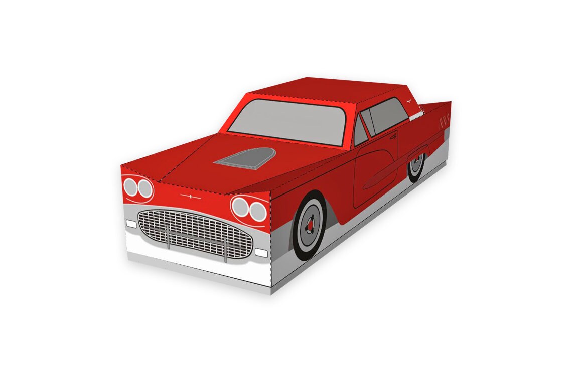 DIY Papercraft Car Favor Box, Vintage Car Model (PDF Pattern) - Etsy