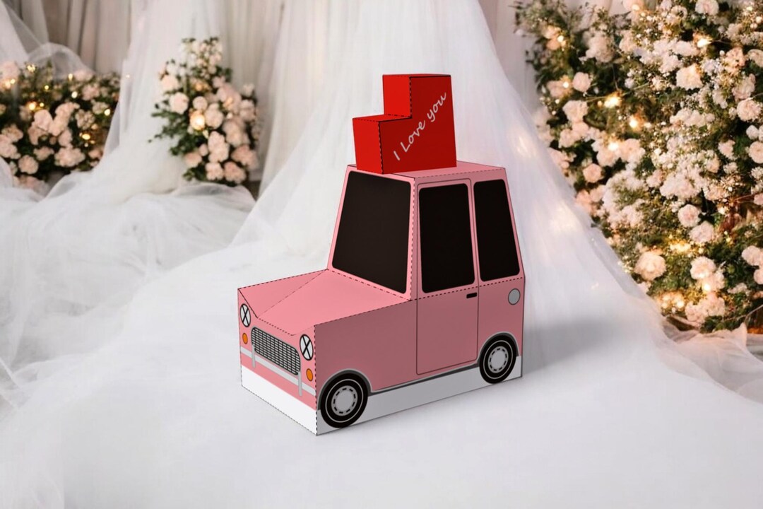 DIY Car Favor, Goodies Box, Papercraft Car, Gift Box, Candy Box ...