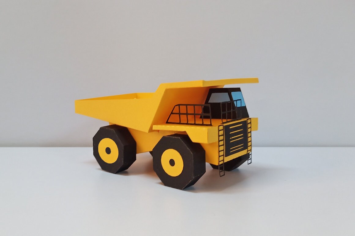 DIY Printable Dump Truckpapercraft Truckdump Truck | Etsy