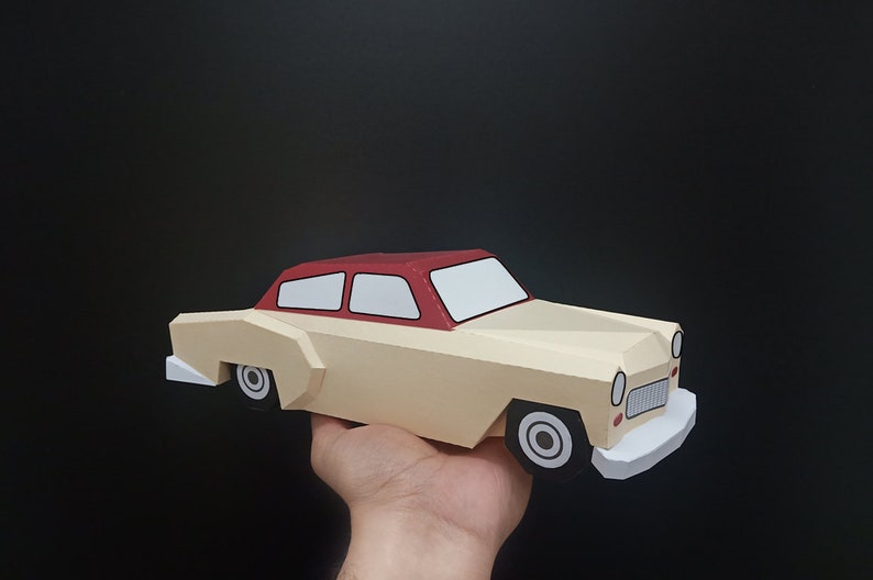 Chevy 210 Papercraft Car, Lowpoly 3D Model (PDF, DXF, EPS) - Etsy