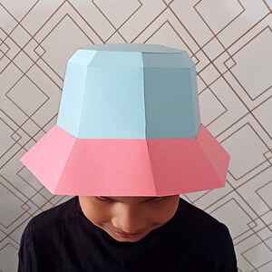 DIY Papercraft Bucket Hat, 3d Cap Templates, Hat Pattern, Hat Print ...
