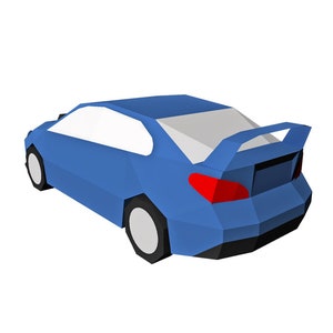 DIY Papercraft Sedan Car,paper Sports Car,3d Papercraft,low Poly ...