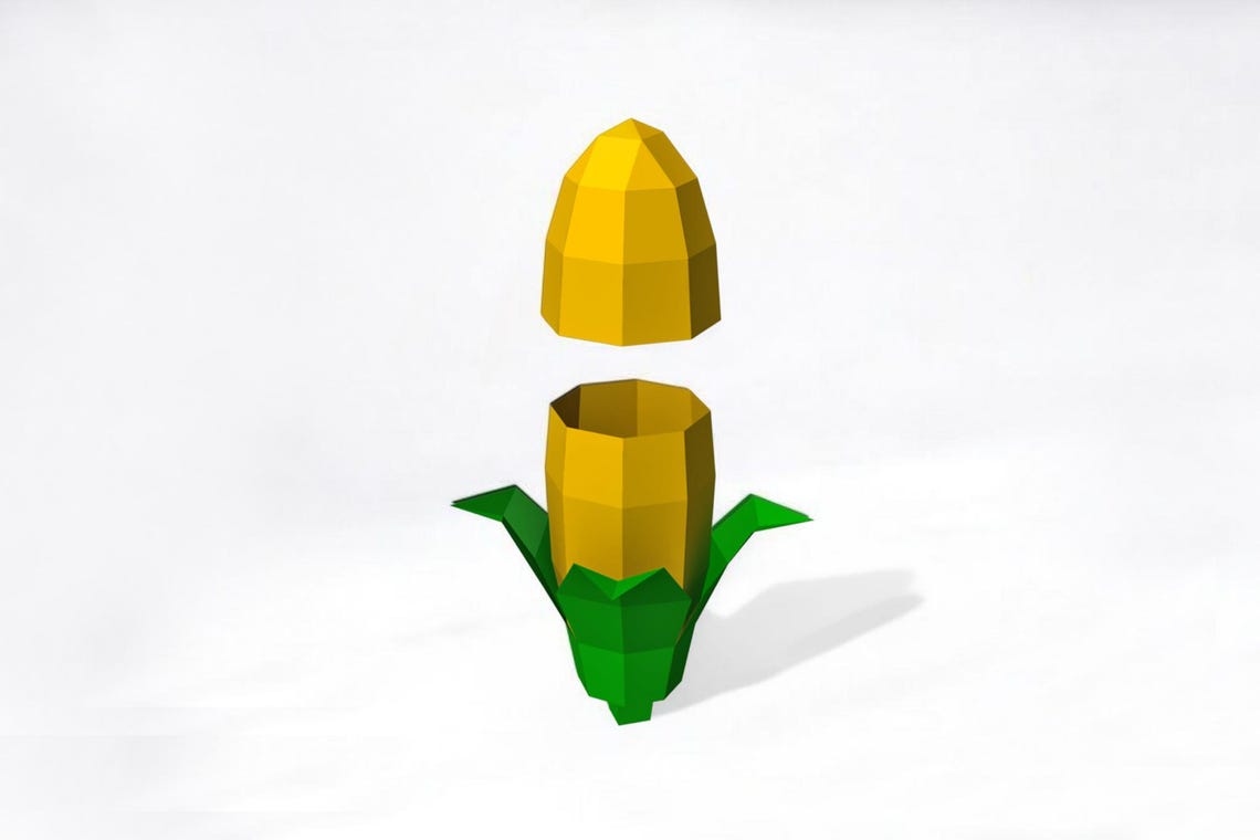 DIY Papercraft Corn Favor, Lowpoly Maize Plant (digital Files) - Etsy