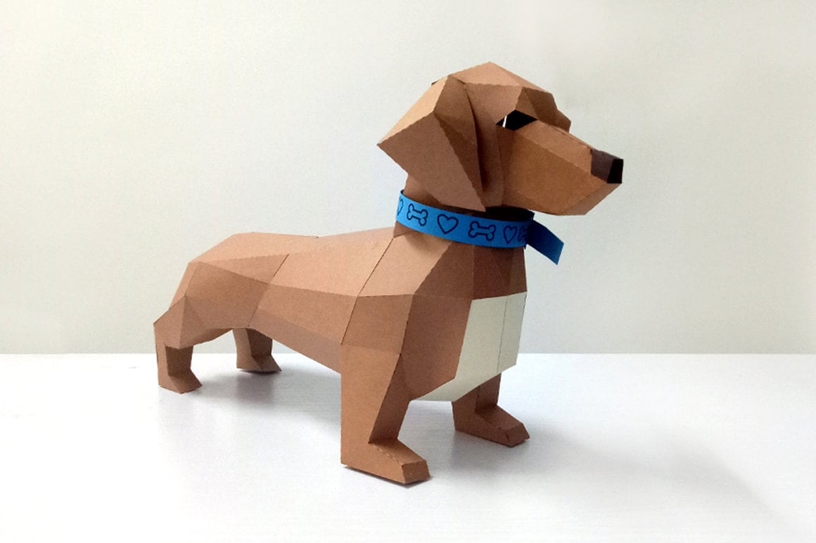 DIY Papercraft Dachshund Pre Cut Kitdachshund - Etsy UK